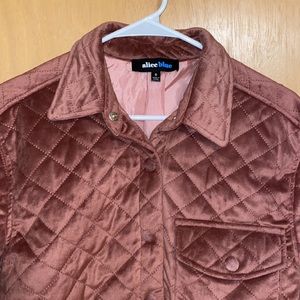 Alice Blue | Jackets & Coats | Alice Blue Quilted Velour Shacket | Poshmark
